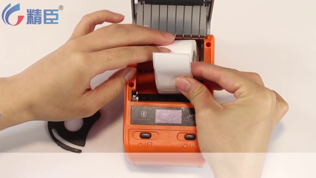 Label printer paper loading - YouTube