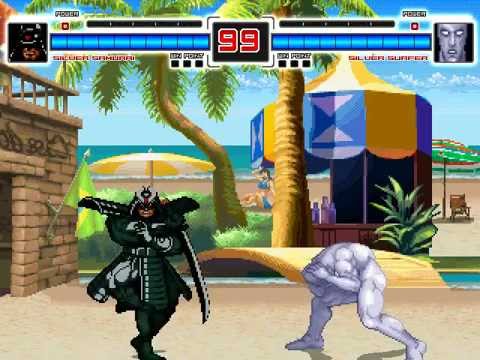 MUGEN : The Silver Standard - Silver Samurai vs Silver Surfer - YouTube