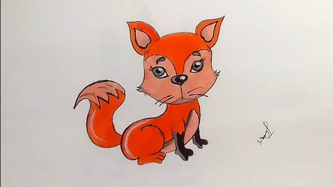 How to draw cute fox 🦊 sketch pencil drawing /step by step / easy ...