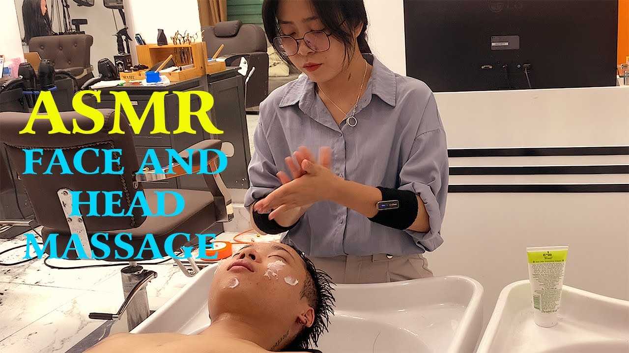 ASMR | Relaxing Facial And Head Massage 😴😴 - YouTube