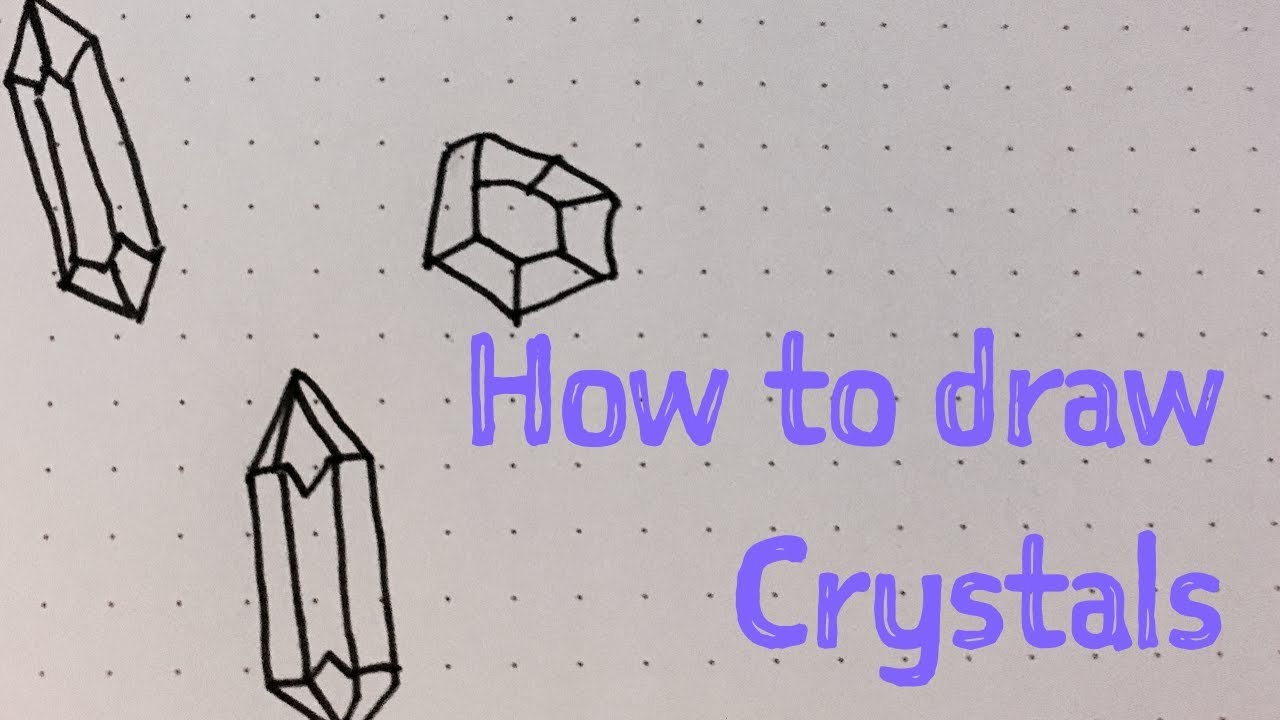 How To Draw Crystals - YouTube