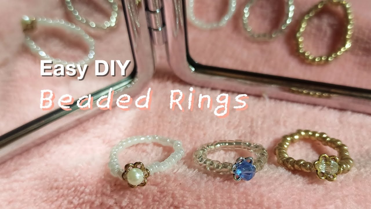 Very Easy and Simple DIY: Beaded Ring 💍💍💍 - YouTube