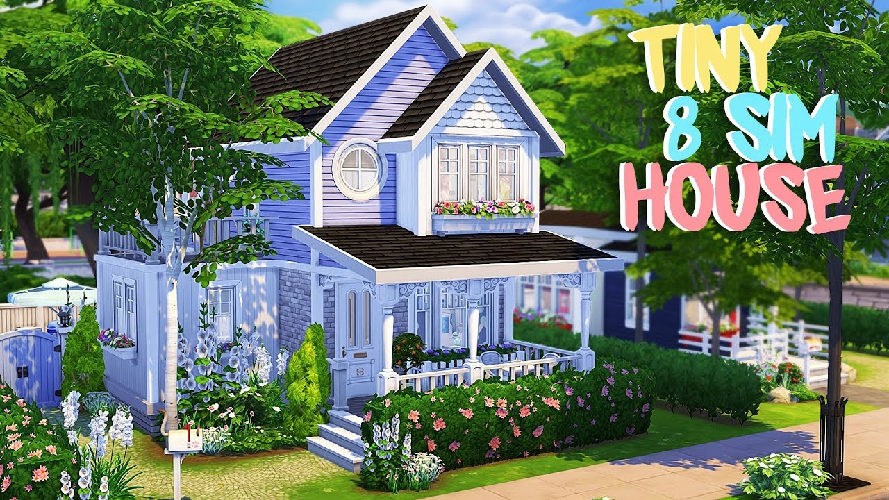 TINY 8 SIM HOME 💕 | The Sims 4 | Speed Build - YouTube