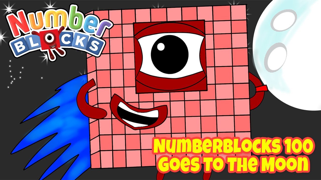 Numberblocks 100 Go To The Moon And Explore Outer Space - New Episodes ...