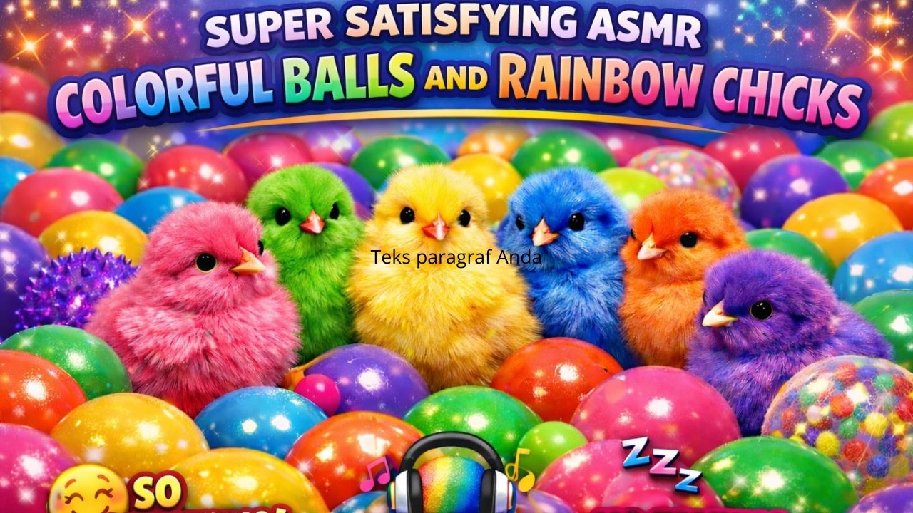 FUN AND CALMING ASMR COLORFUL BALLS AND RAINBOW BABY CHICKS EXPERIENCE ...