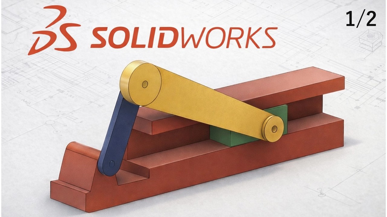 2D DXF to 3D Mechanical Linkage in SolidWorks | Part 1 - YouTube