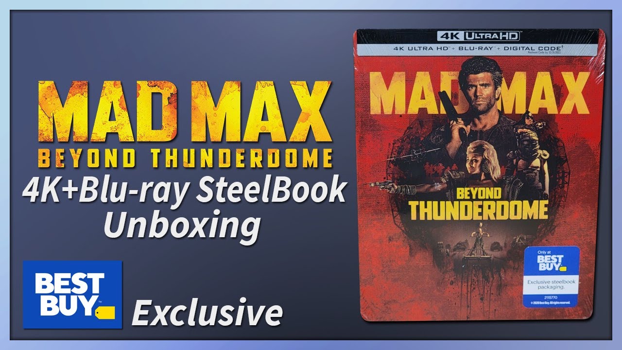 Mad Max: Beyond Thunderdome Best Buy Exclusive 4K+2D Blu-ray SteelBook ...