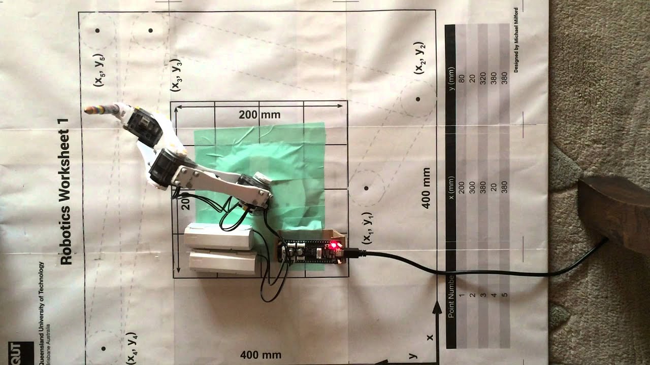 QUTarm: robotic arm project for QUT MOOC Introduction to Robotics - YouTube