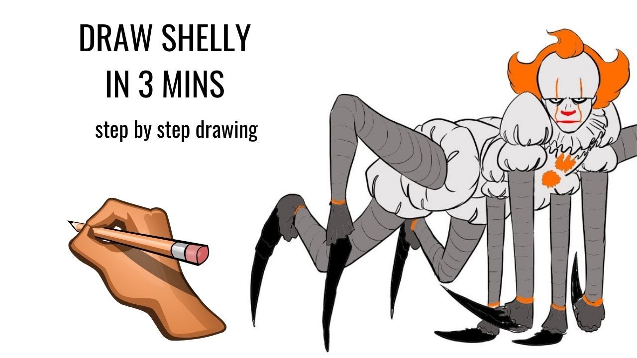 how to draw pennywise spider - YouTube