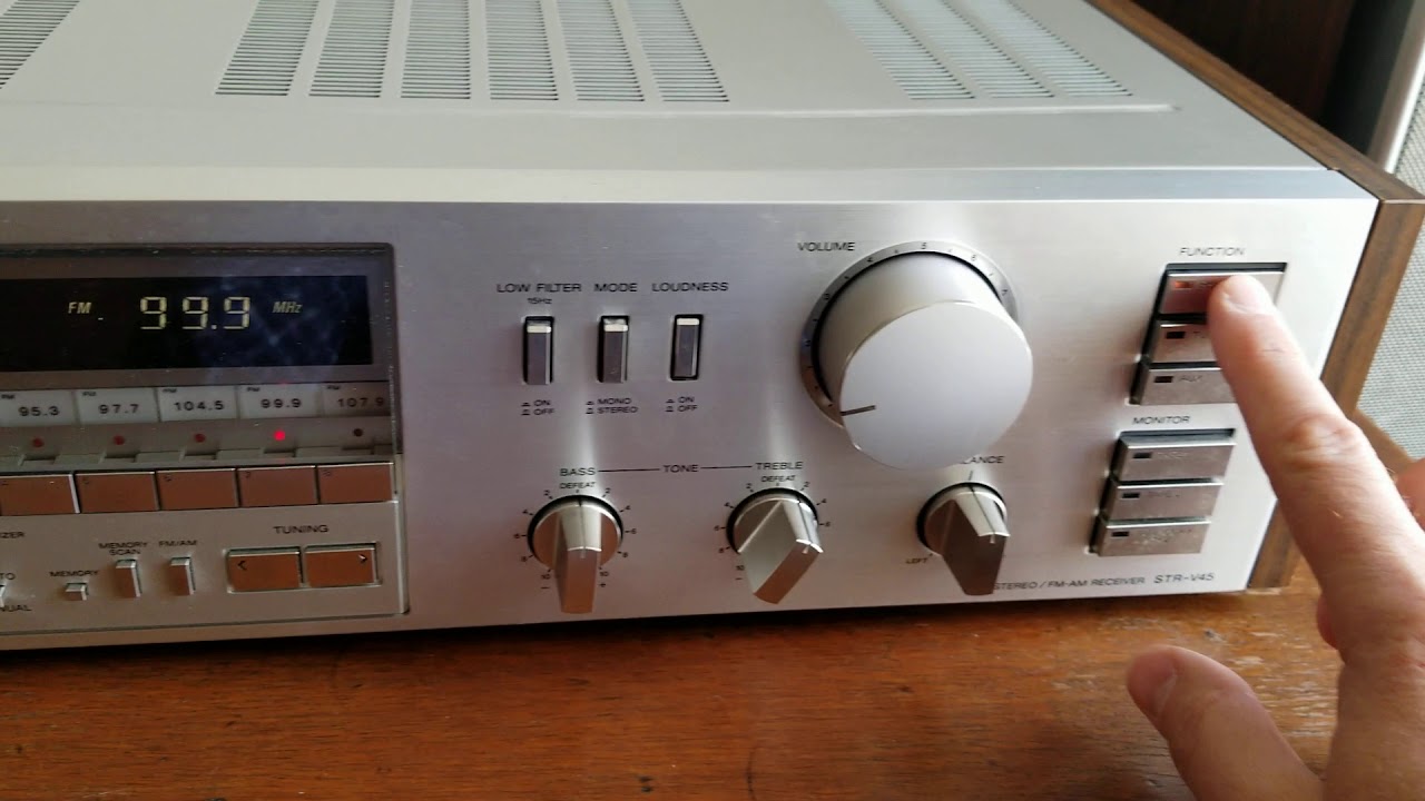 Sony STR V45 AMFM Stereo Receiver - YouTube