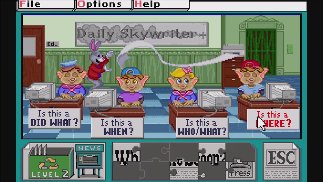 Reader Rabbit 3: What's the Scoop? - Level 2 (Gameplay/Walkthrough ...