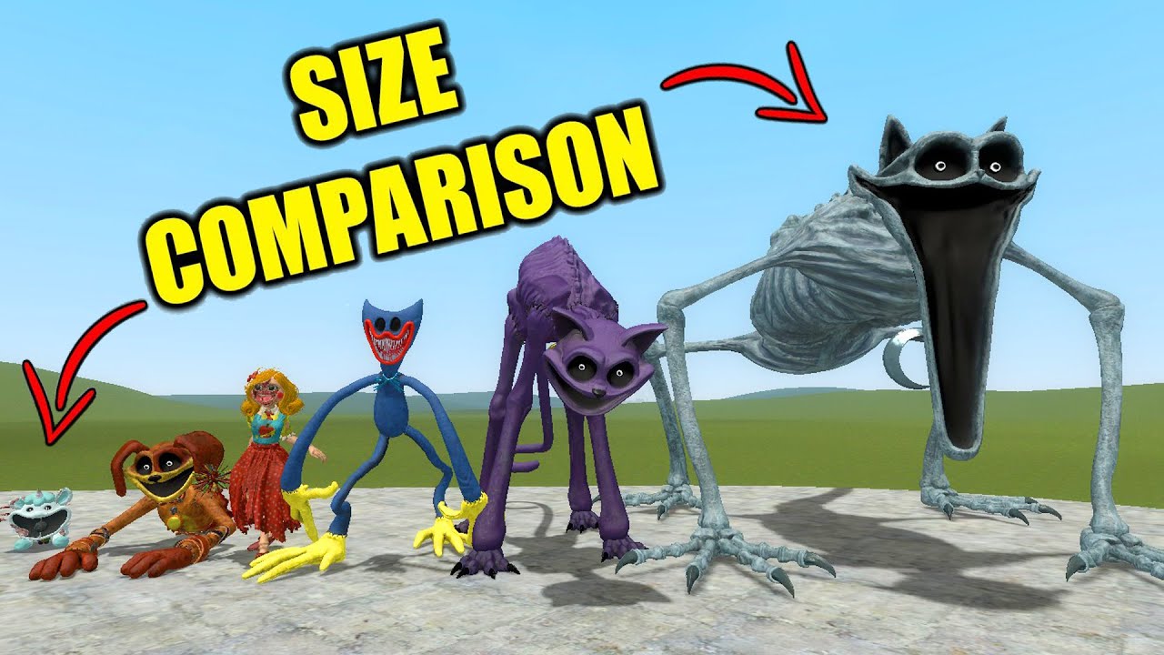 SIZE COMPARISON ALL POPPY PLAYTIME CHAPTER 3 FAMILY In Garry's Mod ...