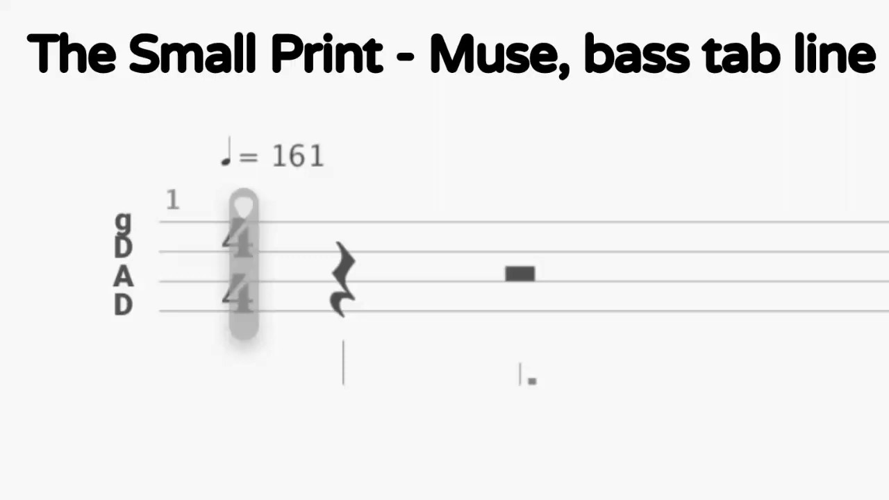 The Small Print - Muse, bass tab line - YouTube