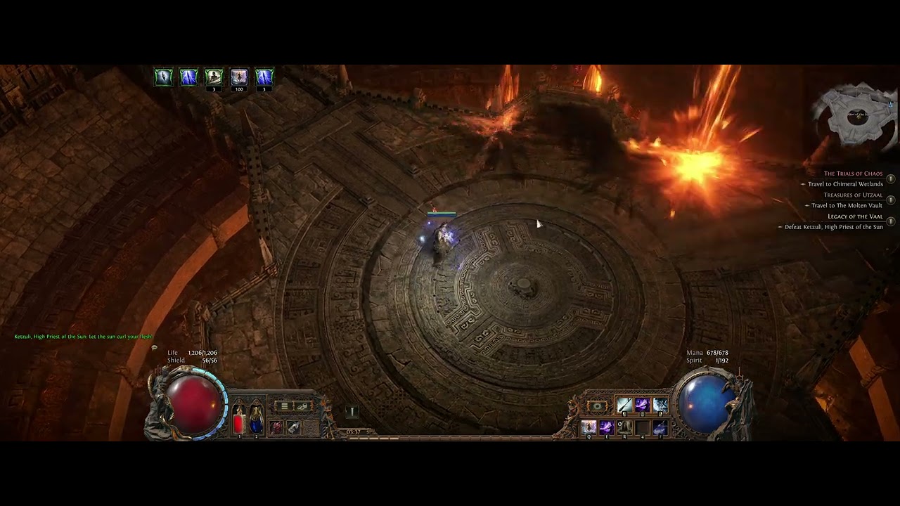 PoE 2 Invoker Monk Ketzuli boss cruel difficulty - YouTube