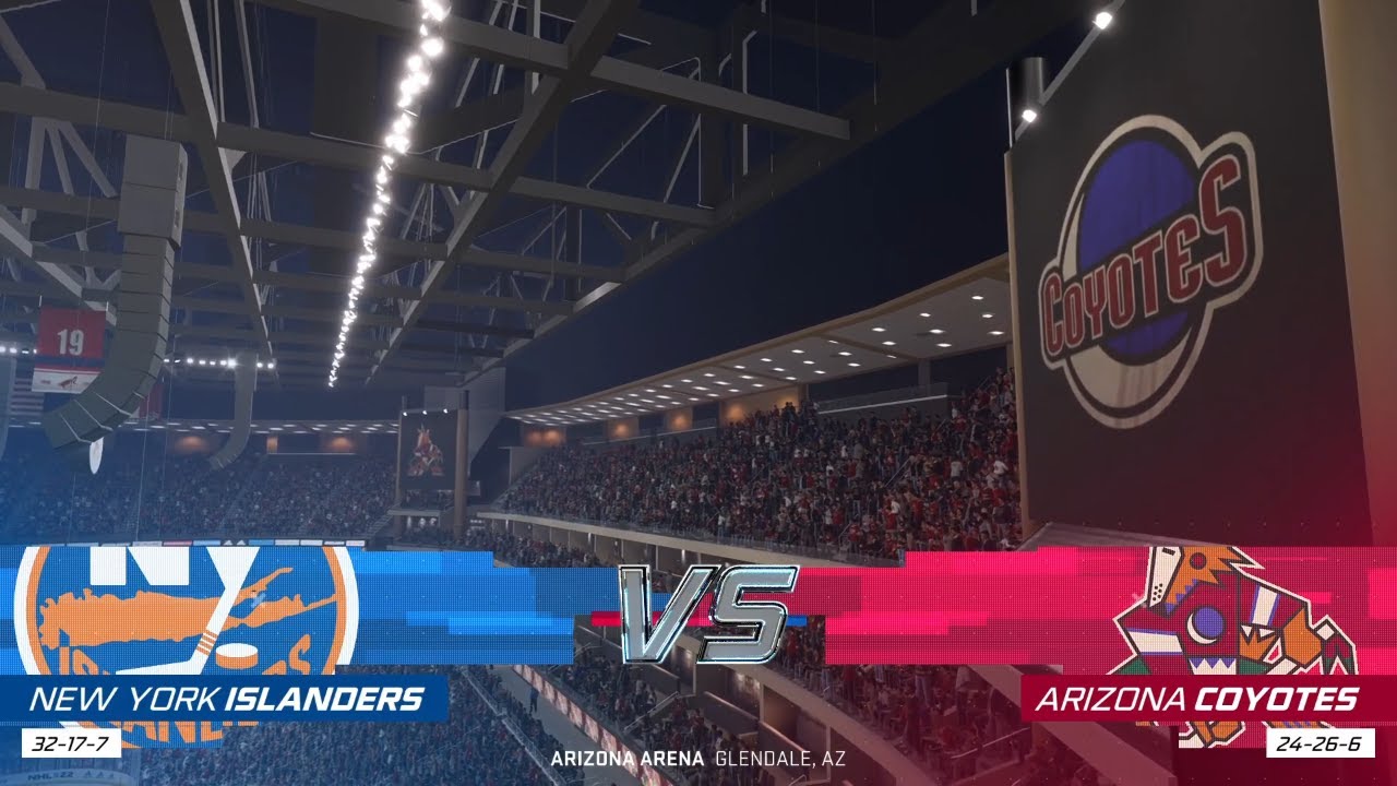 NHL 22 Full Match - New York Islanders vs Arizona Coyotes - Simulation ...