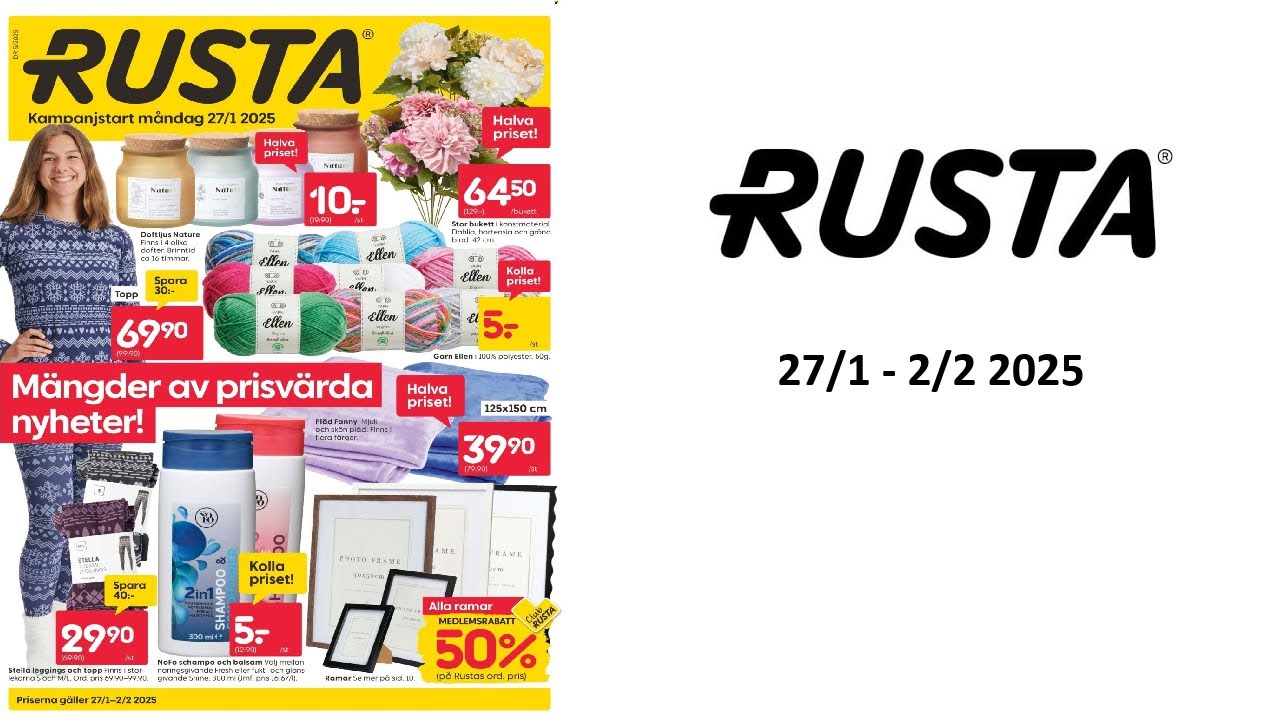 Rusta reklamblad - 27/1 - 2/2 2025 - YouTube