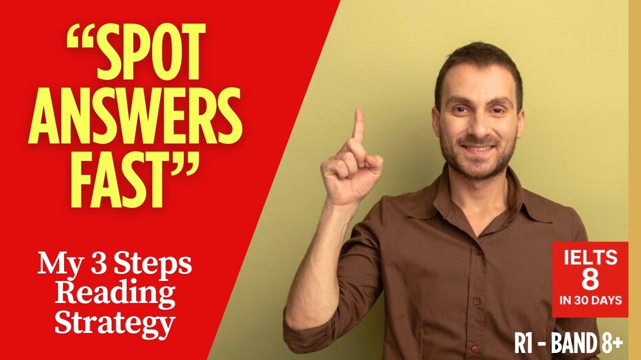 "R1: My 3-Step IELTS Reading Strategy 📚 | Spot Answers FAST & Score ...