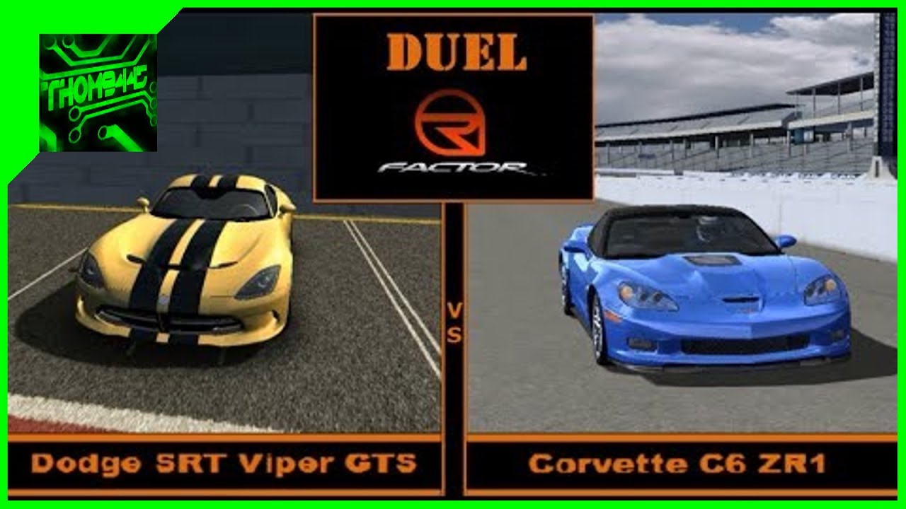 DUEL rFactor - Dodge SRT Viper GTS vs Chevrolet Corvette C6 ZR1 - YouTube