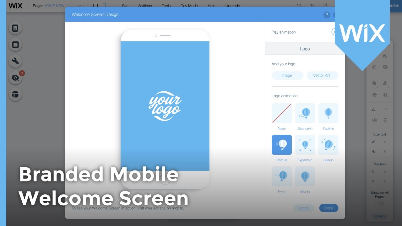 Adding A Branded Mobile Welcome Screen in Wix | Wix Website Tutorial ...