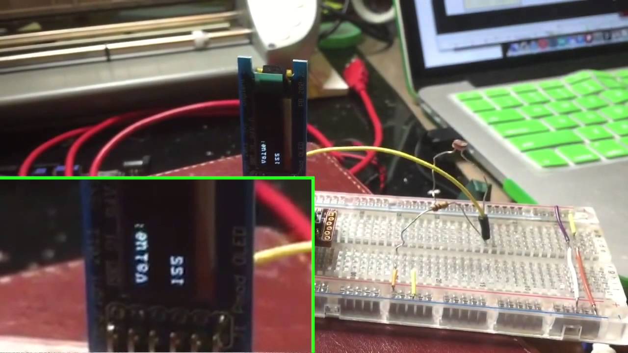 chipKIT Cmod simple light sensor demo + Pmod Oled - YouTube