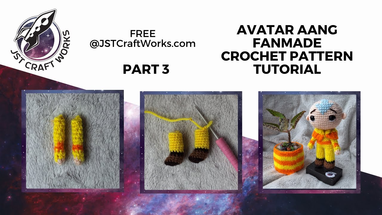 Avatar the Last Airbender: Aang Amigurumi. Crochet with me Part 3 - YouTube