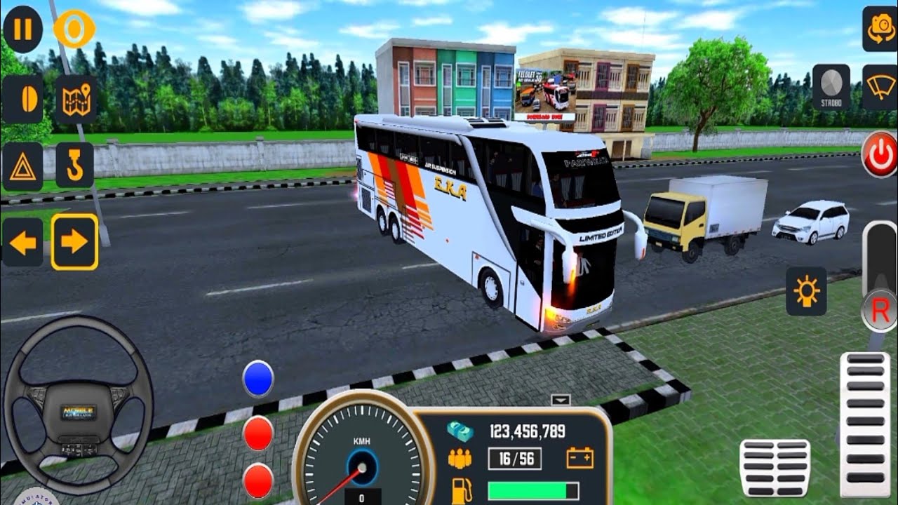 MOBILE BUS SIMULATOR GAMEPLAY #2 - BEST PUBLIC COACH BUS DRIVING ...