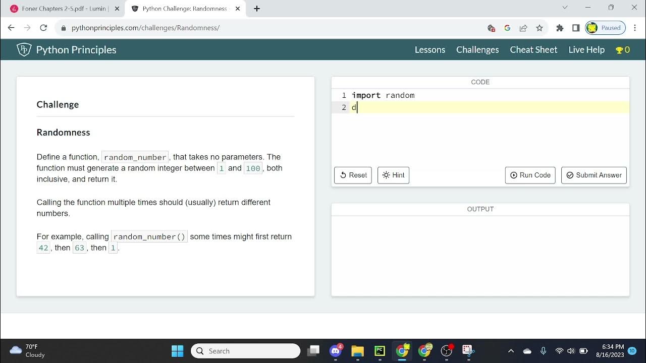 Randomness Problem | Python Principles - YouTube