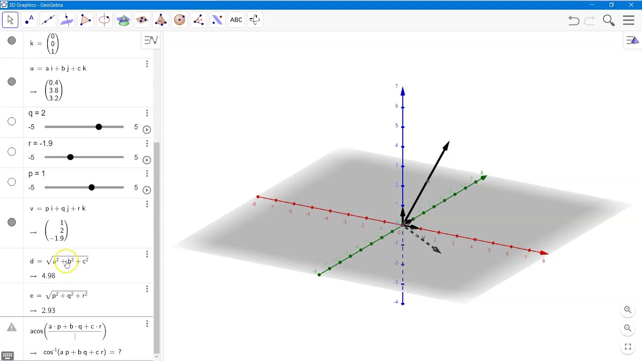 Visually - 3D - Angle Between Two Lines - YouTube