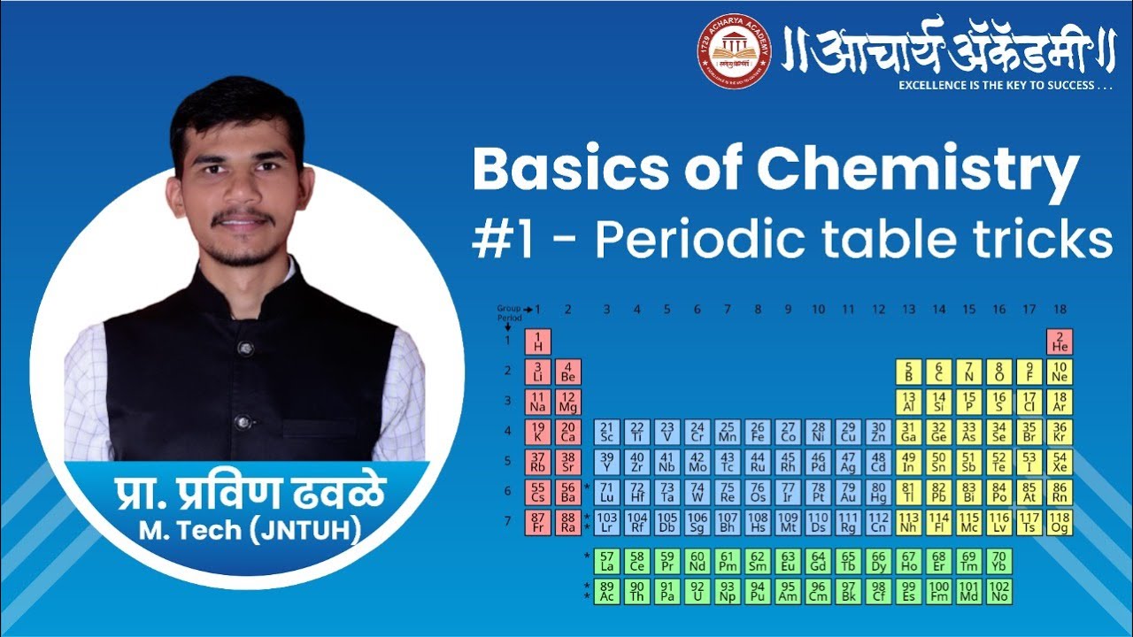 Basics Of Chemistry | Lecture 1 | Periodic Table - YouTube