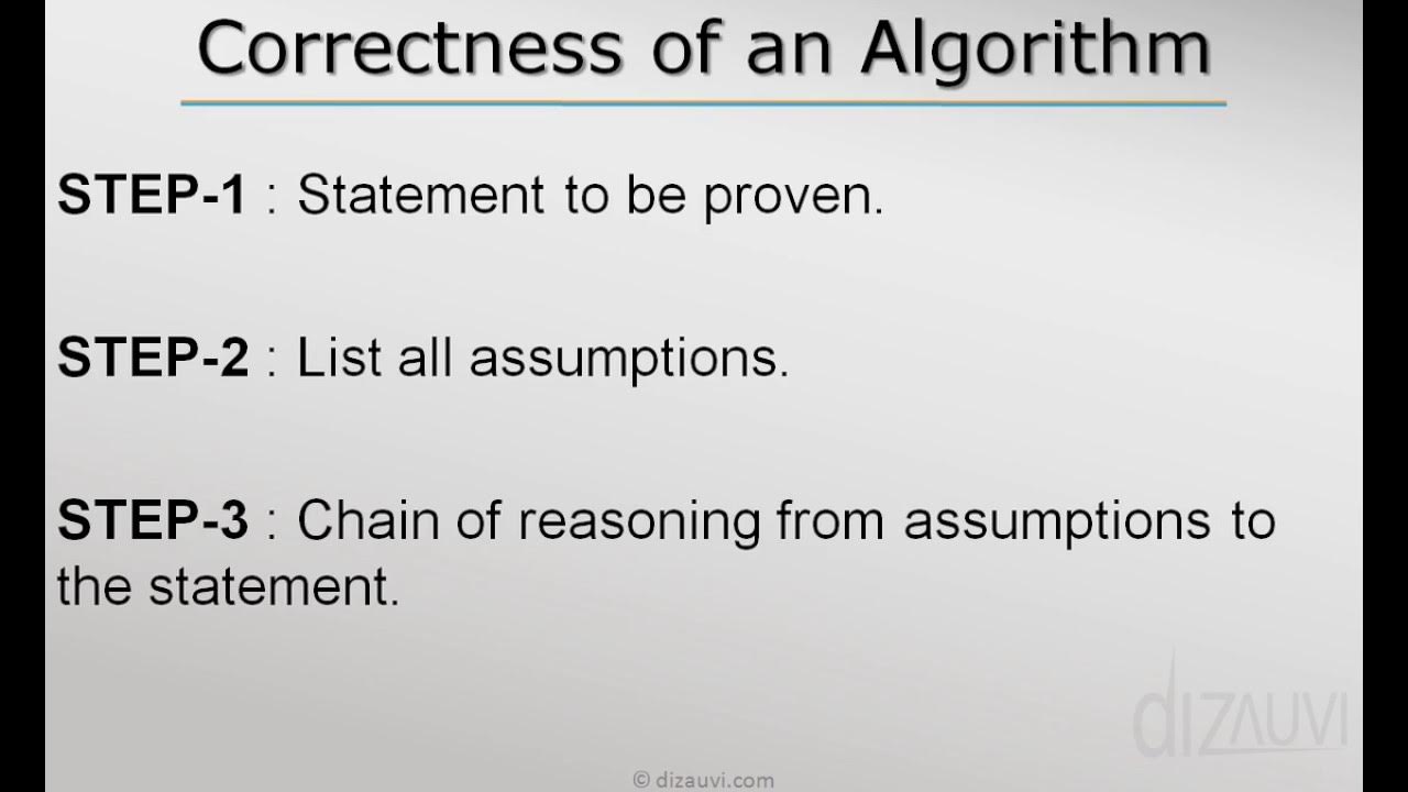 005 Correctness of an algorithm - YouTube