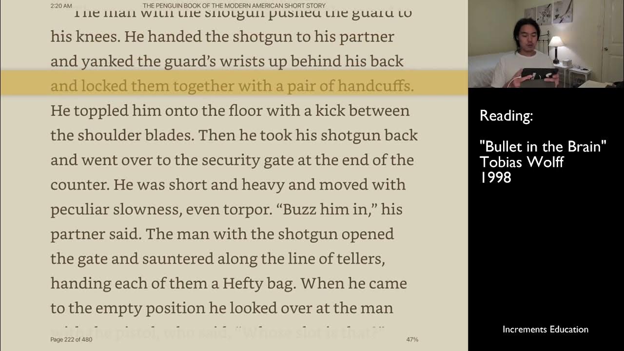 Live Reaction: "Bullet in the Brain" by Tobias Wolff (1995) - YouTube