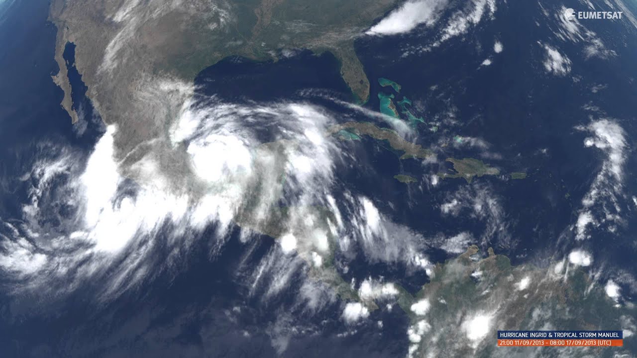 Hurricane Ingrid and Tropical Storm Manuel - YouTube