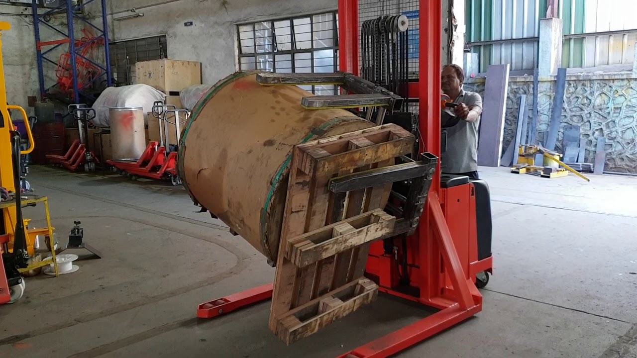 Roll, coil tilting stacker - YouTube