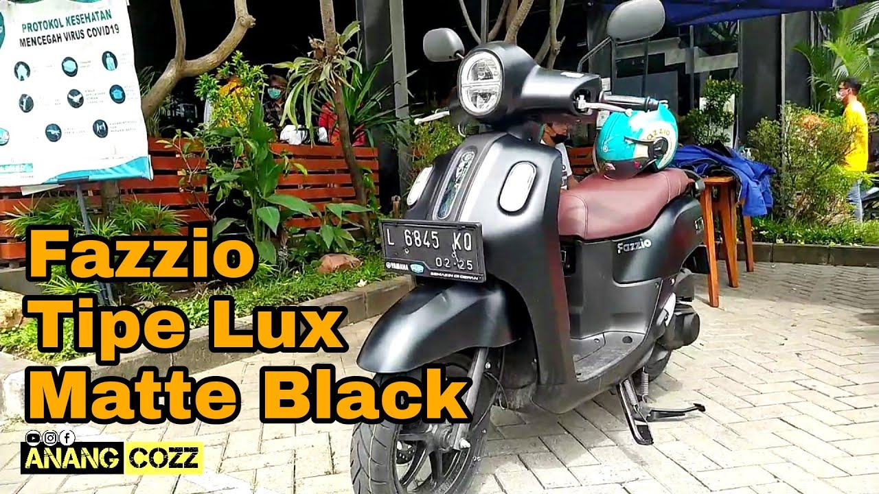 Yamaha Fazzio Warna Hitam Doff Tipe Lux, Tampang Lebih Sangar - YouTube