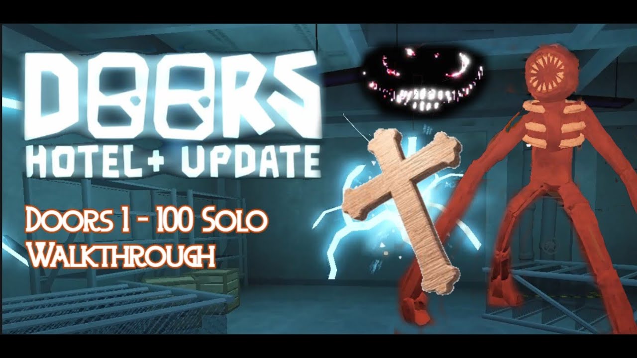 HOTEL+ UPDATE! - Roblox DOORS Full Solo Walkthrough | Hotel 1 to 100 ...
