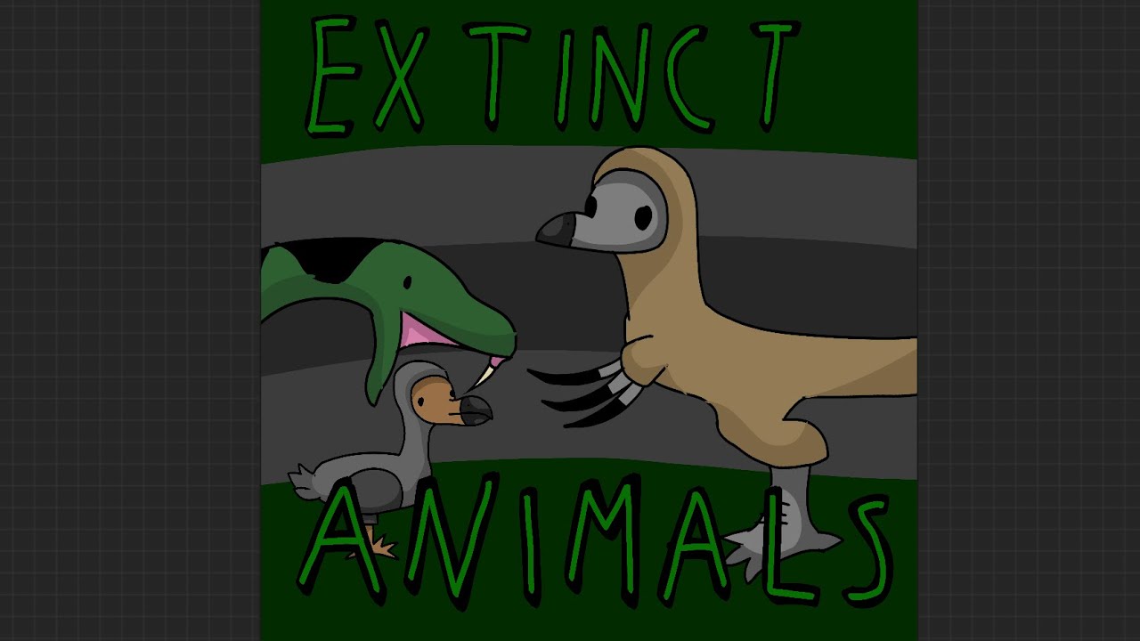 5 extinct animals drawn and animated - YouTube