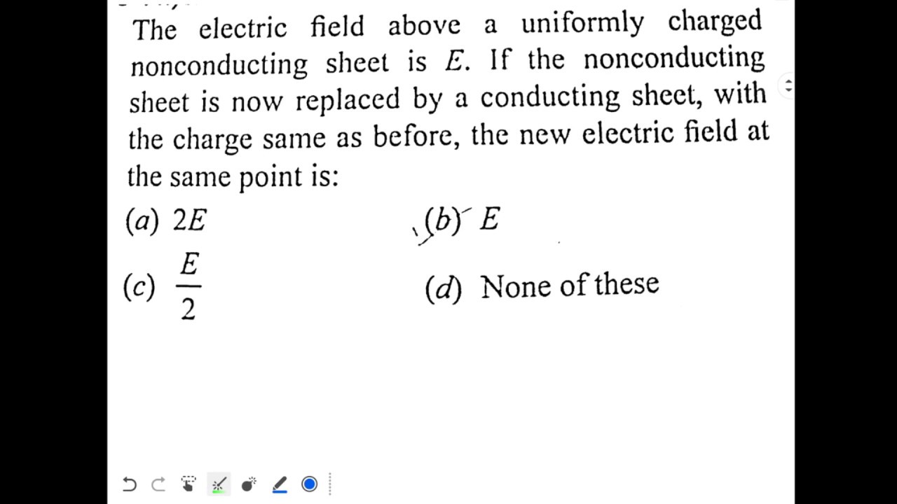 Question on field due to conducting sheet - YouTube