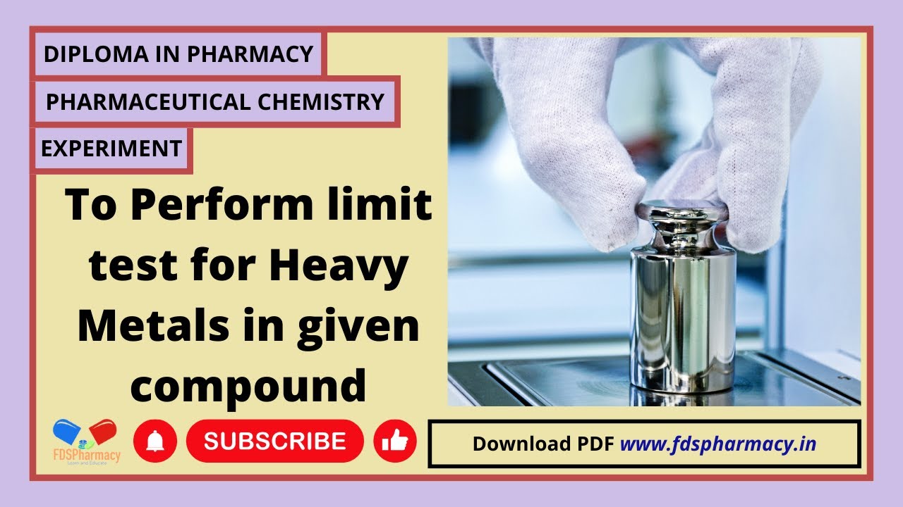 To Perform the limit test for Heavy Metals - YouTube