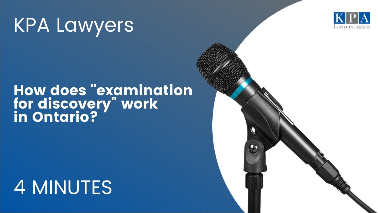 How Does Examination for Discovery Work in Ontario? - YouTube