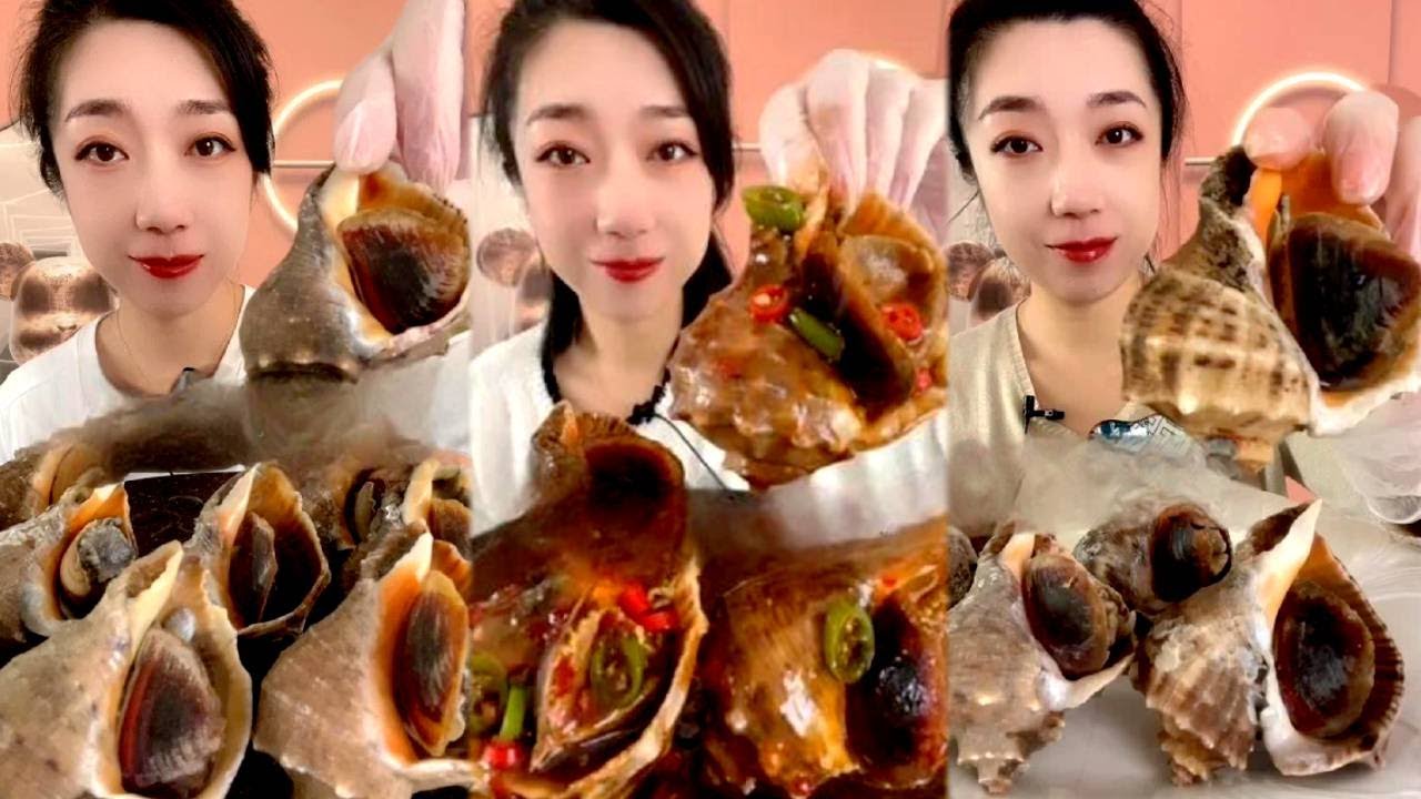 Seafood conch of various flavors 🐚🐚🐚 #asmr #mukbang #food #eating #eat ...
