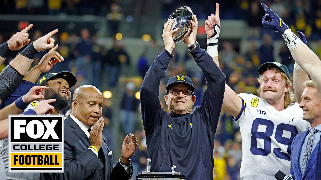 No. 2 Michigan hoists the Big Ten trophy after defeating Purdue | CFB ...