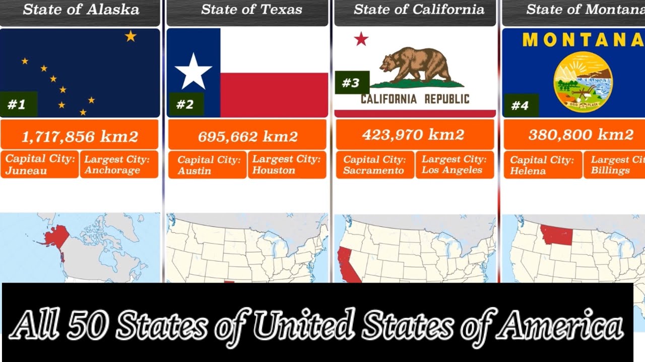 States and Capitals of the United States of America - 50 States in ...