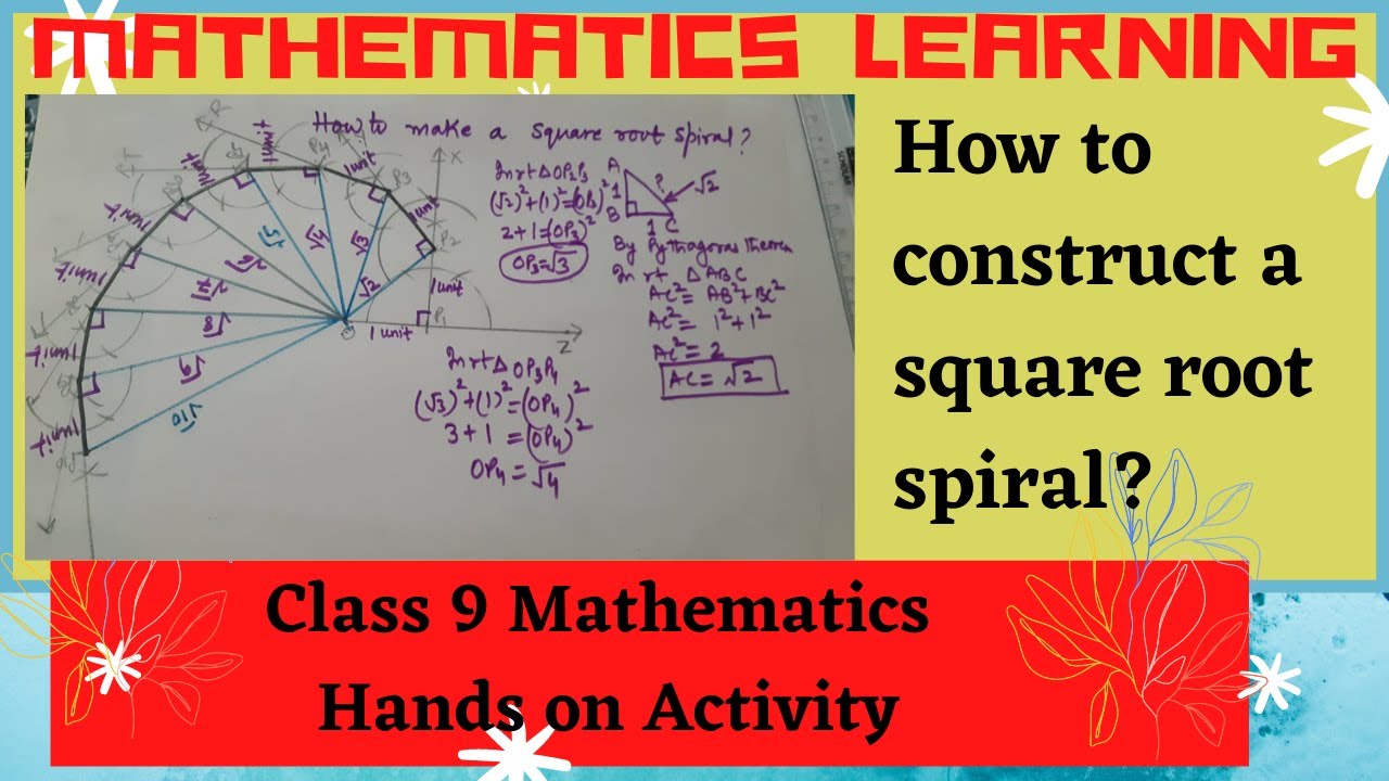 Maths Activity How To Make A Square Root Spiral Class 9 Mathematics Maths Activity How To Make A Square Root Spiral Class 9 Mathematics