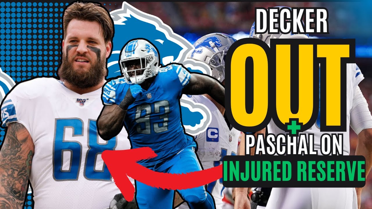 Detroit Lions Josh Paschal Placed on IR & Taylor Decker OFFICIALLY OUT ...