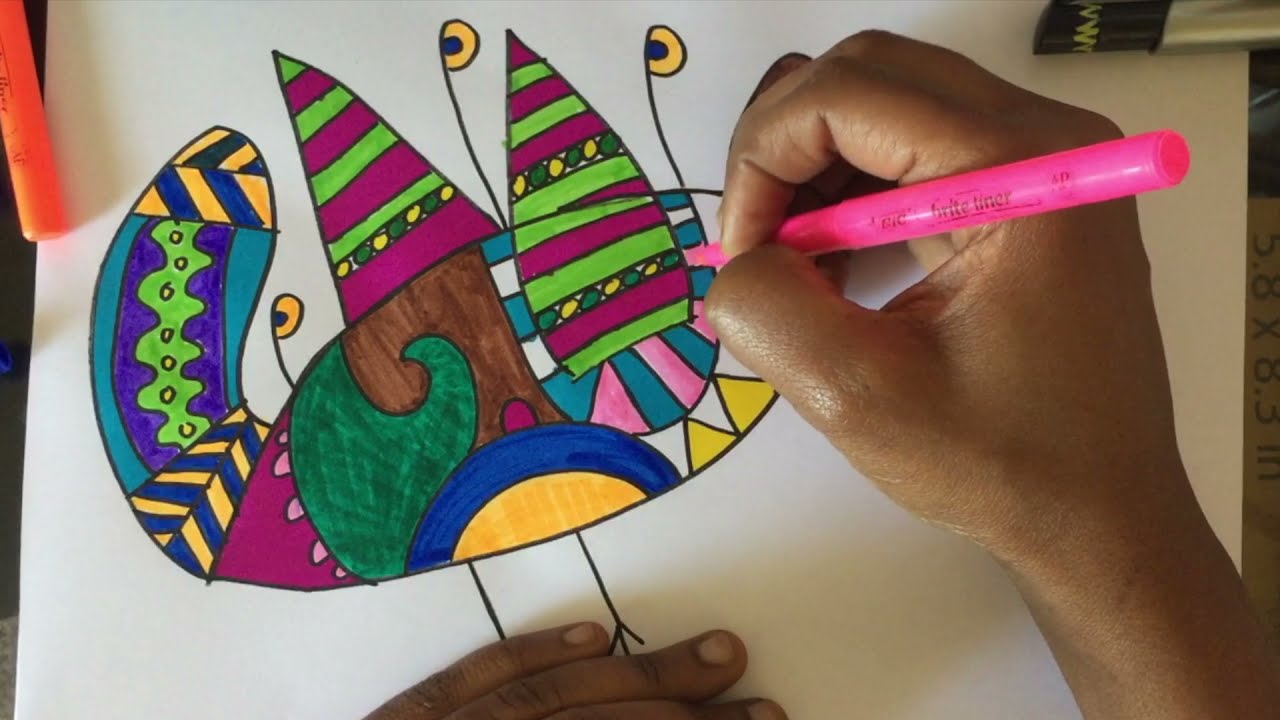 Draw and Color Like Fernando Llort - YouTube