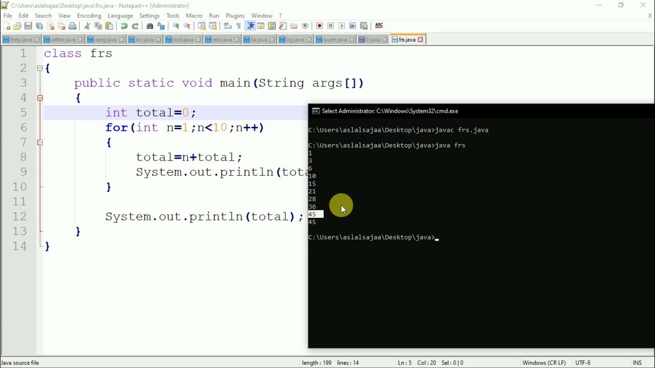#11.1 Finding Total and Factorial using for loop in java | Tamil - YouTube