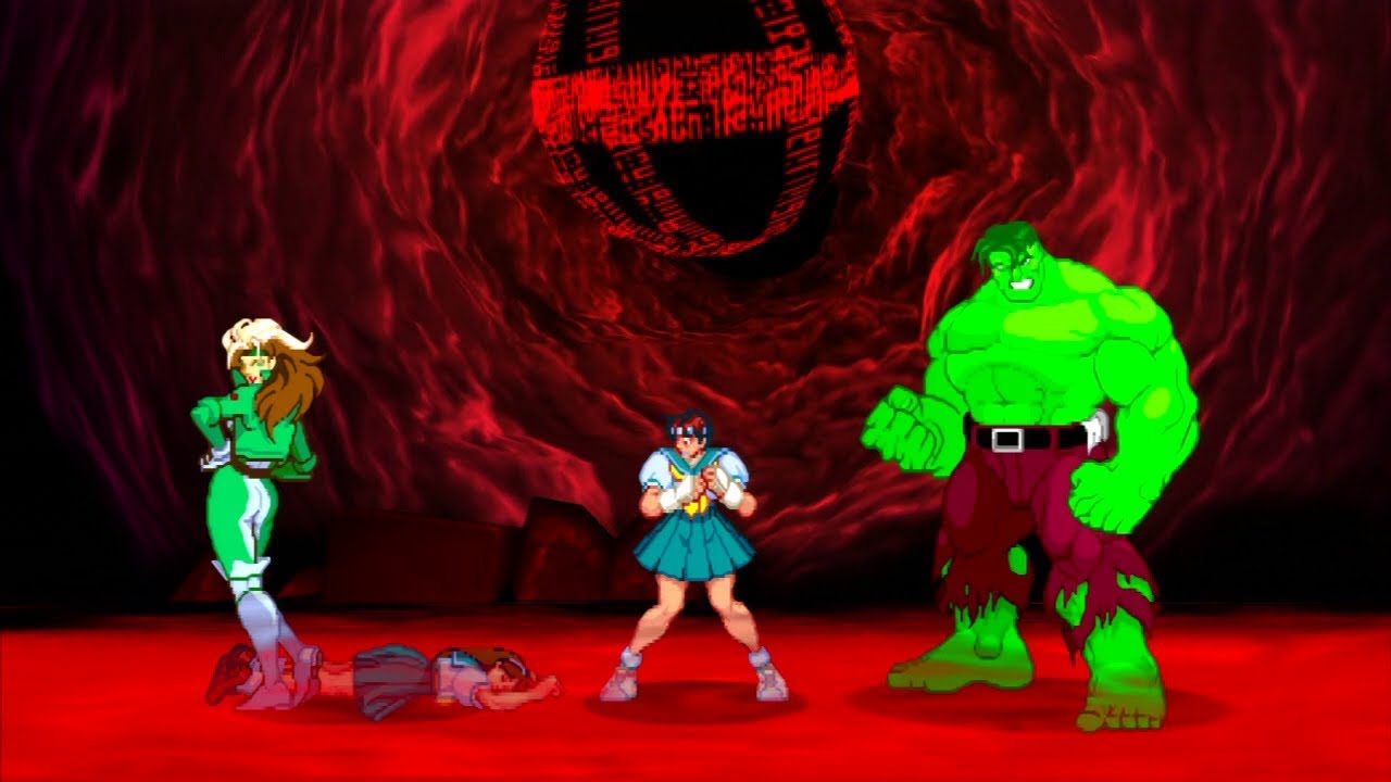 Marvel VS Capcom 2 - Rogue/Sakura/Hulk - Expert Difficulty Playthrough ...
