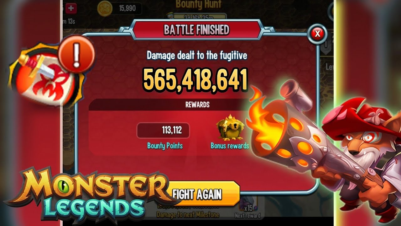 Bounty Hunt - Turn Order & Skills | R3 Fugitive Killer (Monster Legends ...