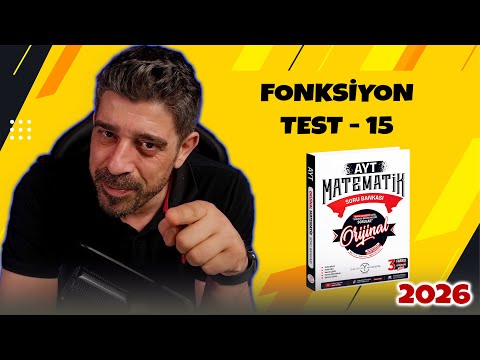 Fonksiyon TEST 15 | 2026 ORİJİNAL MATEMATİK AYT SORU BANKASI | #yks2026