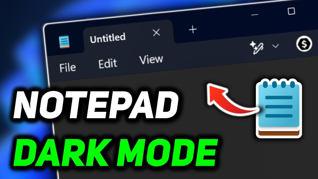 How to Enable Dark Mode in Notepad on Windows 11 - YouTube